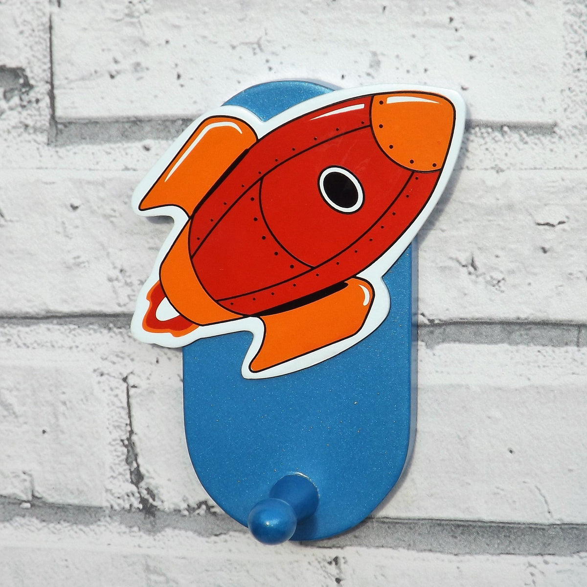 Out-of-this-world space rocket children’s coat hook – Vibrynt